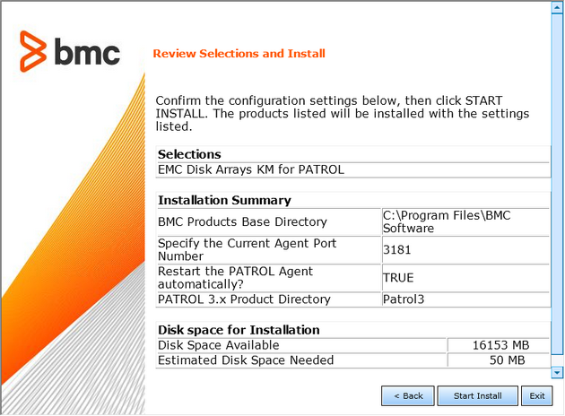 Installing EMC Disk Arrays KM for PATROL